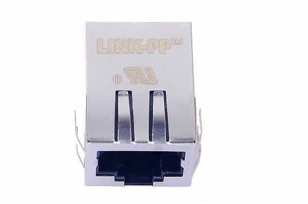 1X1 Tab Down Magnetic RJ45 Jack , Low Profile RJ45 PCB Connector L811 ...