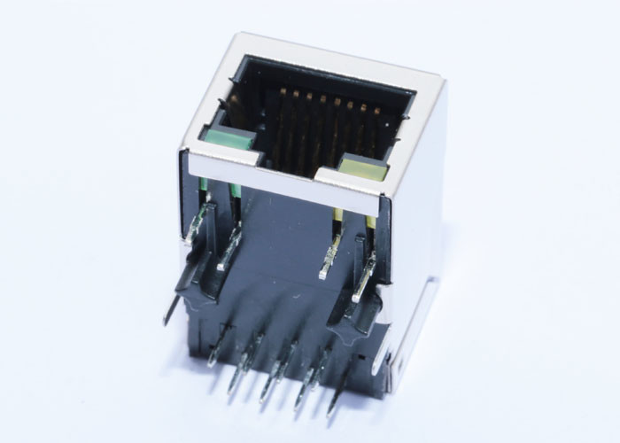 ARJM11B3-809-AB-EW4 2.5G base-t Female 1X1 RJ45 Connector With LEDs