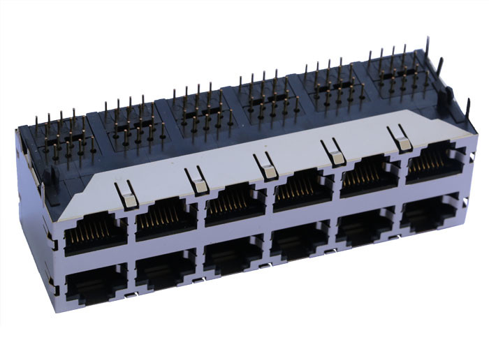 LPJE309XCNL Stacked RJ45 12 Port RJ45 Port 2x6 Configuration Female ...