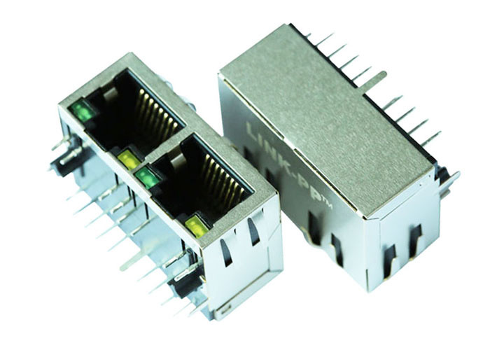 ARJM12A1-811-BB-CW2 Dual Port Rj45 MagJack 5G BaseT For LED Video Lighting