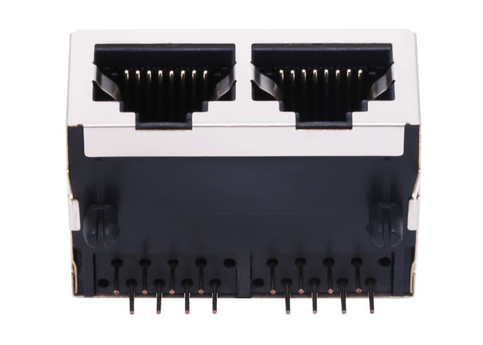 5-2301996-1 RJ45 2X1 Multi Port Connector 10/100 Base-T Magnetic No EMI ...