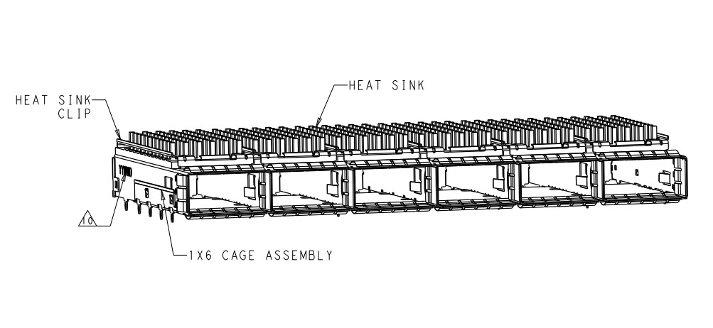 RJ45 Port 2170707-3 Position QSFP28 Cage Optical Transceivers