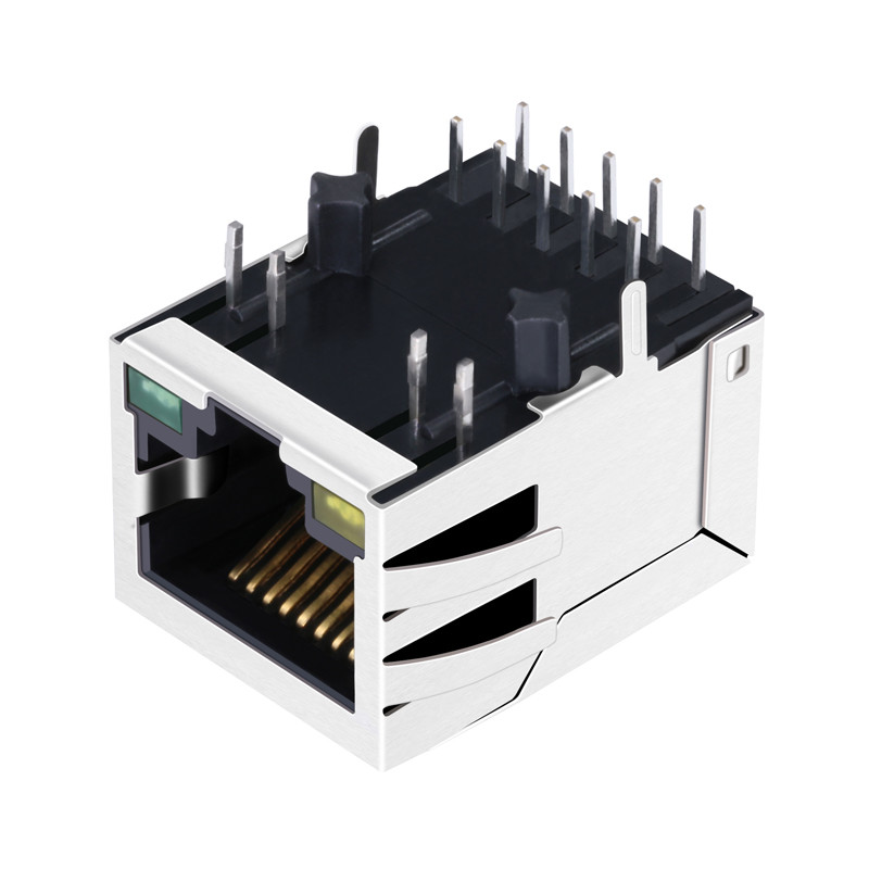 HR861153C 10/100 Base-T Single Port RJ45 Connector With Rectifier ...