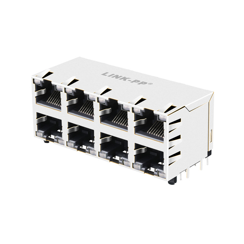 JX20-0206NL 10/100 Base-T 2x4 Port Rj45 Multi Port Jack Shielded ...