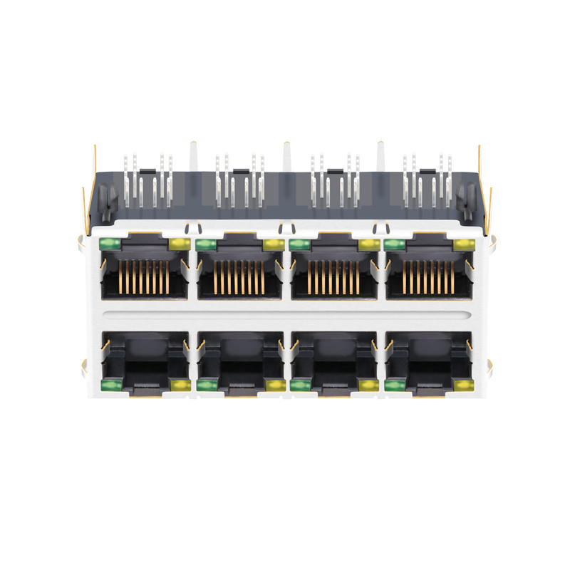 2x4 RJ45 Magnetic Connectors JT5-2410NL Compatible LINK PP 10G Base-T ...