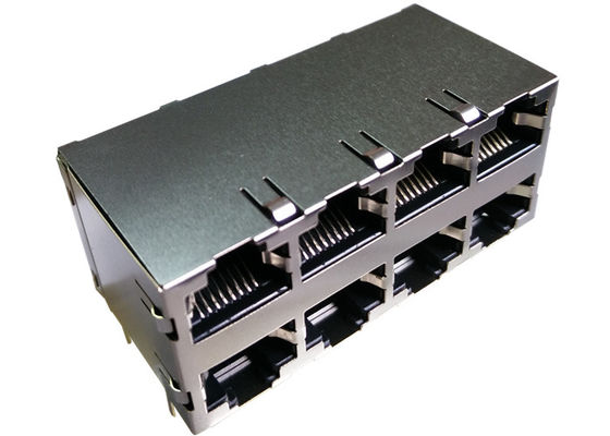 RJ45 Multi-Port Jack 1xN / 2xN, 10/100/1000Base-T | Magnetics, PoE ...