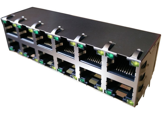 1840333 POE RJ45 Connector Stacked Jack Gigabit POE+ 2x6 POE Rj45 ...