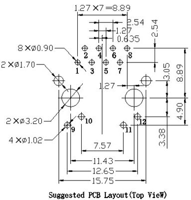 PCB Connector J0026D21BNL Hipot 1500Vrms RJ45 10/100BT Magnetic Jack