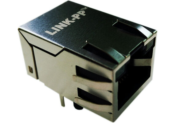 Rj45 Modular Jack With Magnetics XFATM12C-CTMM1-4M Right AngleWith LED