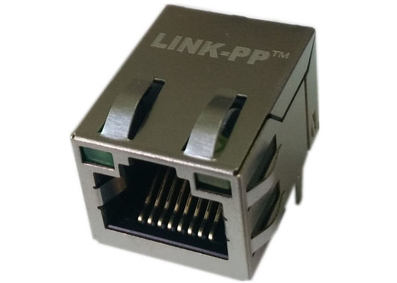 6605814-1 RJ45 Modular Jack , 10Pin Shielded with Leds LPJG16314A28NL