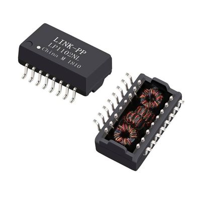 350uh Min Telecom Transformer , H1102FNL / H1102FNLT Ethernet Magnetic ...