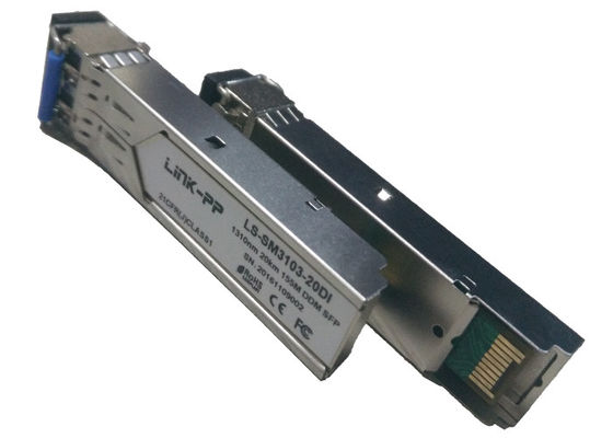 155Mbps SFP Transceiver Single Mode 20km Reach 1310nm Industrial Tepm