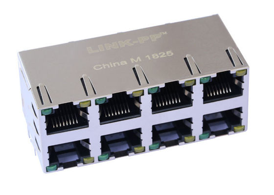 RM5-131A9V1P 2x4 Multi - port RJ45 Jack With Transformers W / LEDs