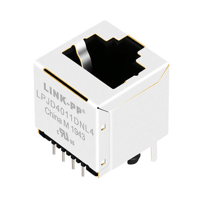 LPJD4011DNL4 IR Reflow Vertical RJ45 Jack With 10/100Base-T Magnetics