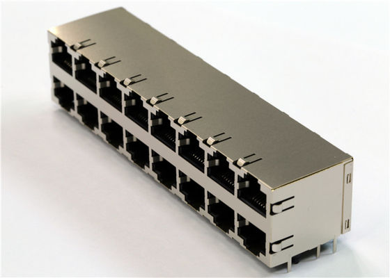 2X8 Ports 1000BASE-T Ethernet PoE RJ45 Connector For Network Switches