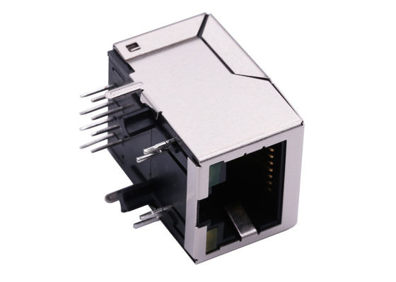 ARJM11B3-809-AB-EW4 2.5G base-t Female 1X1 RJ45 Connector With LEDs