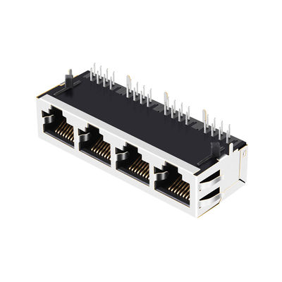 E6588-UEC3A4-L Side Entry 1X4 Ethernet Cat5e Rj45 Connector