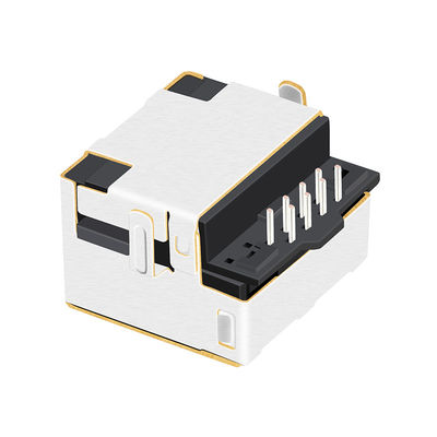 Modular Low-Profile RJ45 Jack SMT Mid Mount Shielded Tab Up 8.5mm ISO9001