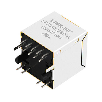 JXD2-9015NL 10/100 Base-T Y/G Led Vertical Mount MagJack RJ45 Connector