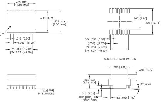 ST7010FNL 16 Pin 1 Port SMT LAN Transformer 10 BASE-T