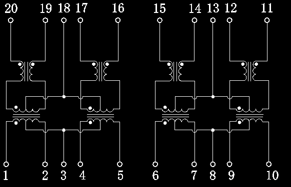 20PT1024X LF 10/100Base Dual Port Transformer 13F-2010CNL PHT 20pins Filter