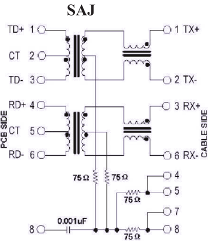 RJ45 Modular Jack ARJ11B-MASAJ-MU2 Integrated Magnetics Rj45 Connector ...