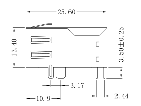 LPJ9011KONL PHY Interface Rj45 Magnetics Model 1x10/100Base-T LED Indicator