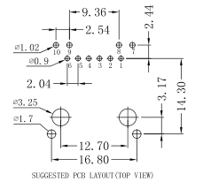 LPJ9011KONL PHY Interface Rj45 Magnetics Model 1x10/100Base-T LED Indicator