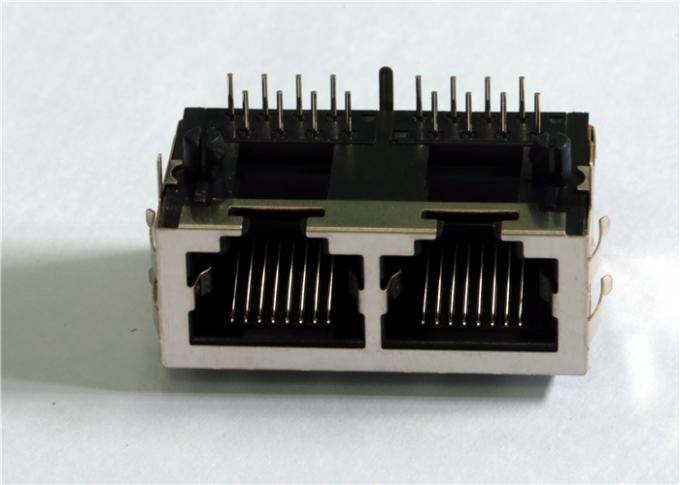 12.2mm Low Profile,Rj45 1x2 8P8C THT Shield No LEDs LPJEF132CNL Dual ...