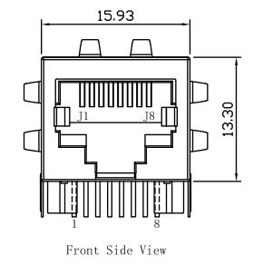 XFATM2-COMBO1-4S RJ45 With Integrated Magnetics Single Port 10/100 Ethernet