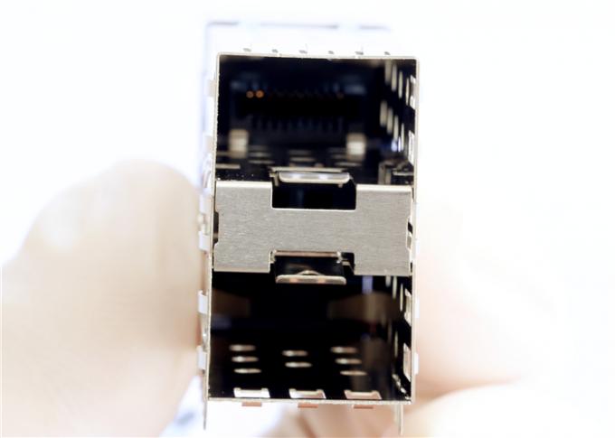 CONN SFP CAGE 2X1 PRESS FIT LP21F001 Receptacle with Cage , Ganged 40Pos