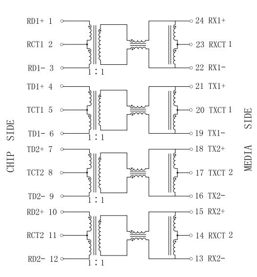 TG1G-E001NY Gigabit Ethernet Transformer Single Port 10/100/1000Mbps ...