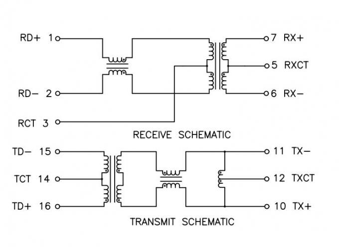 PE-68515LNLT 100 BASE-T Single Port 12PIN SMD Telecom Transformer