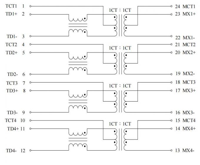 L22N001-2 1000 Base - T Single Port POE Lan Filter Transformer Meet ...