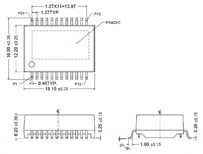 L22T002-3 1000 Base - T PoE 60W Meet K21 Safety Codes Single Port Lan ...