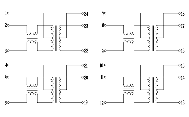 HB5006HLT HXB5008HLT LAN Magnetic Transformer IEEE 802.3ab/af Standards
